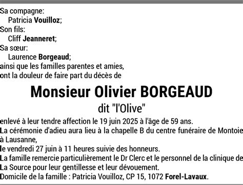 Olivier Borgeaud Hommages