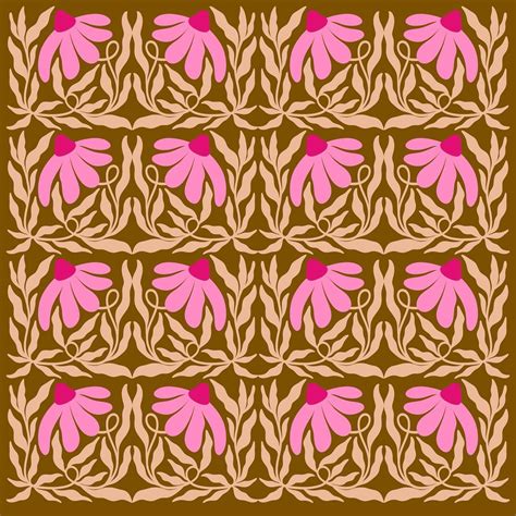 Daisy Pattern Floral Design For Licensing