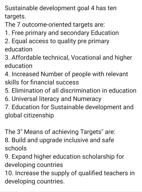 Arif Hussain On Linkedin Targets Of Sdg 4