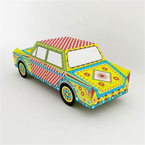 Printable Paper Car Model Diy Craft Project Digital Download Etsy