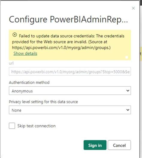 Power Bi Admin Api Working In Desktop But In Servi Microsoft