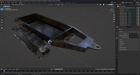 Crawler Chassis For Portable Concrete Pump 3d Turbosquid 2287846