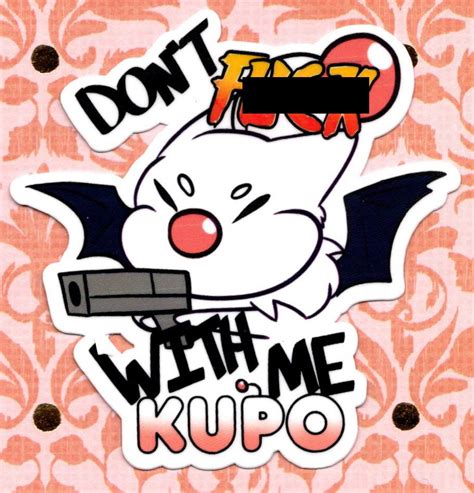 Moogle Final Fantasy Meme Vinyl Sticker Etsy