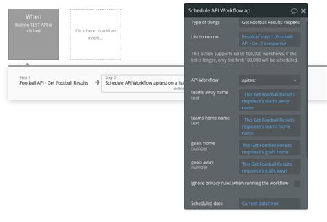 Schedule Workflow To Update Football Match Database Apis Bubble Forum