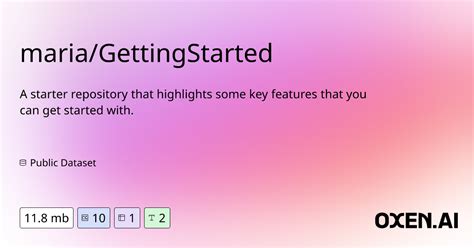 Mariagettingstarted Datasets At Oxenai