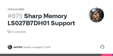 Sharp Memory Ls027b7dh01 Support · Issue 675 · Olikrausu8g2 · Github