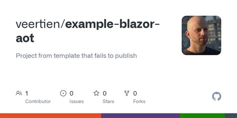 Github Veertienexample Blazor Aot Project From Template That Fails To Publish