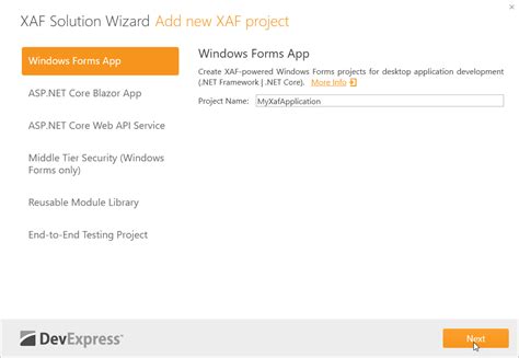 Solution Wizard Xaf Cross Platform Net App Ui And Web Api