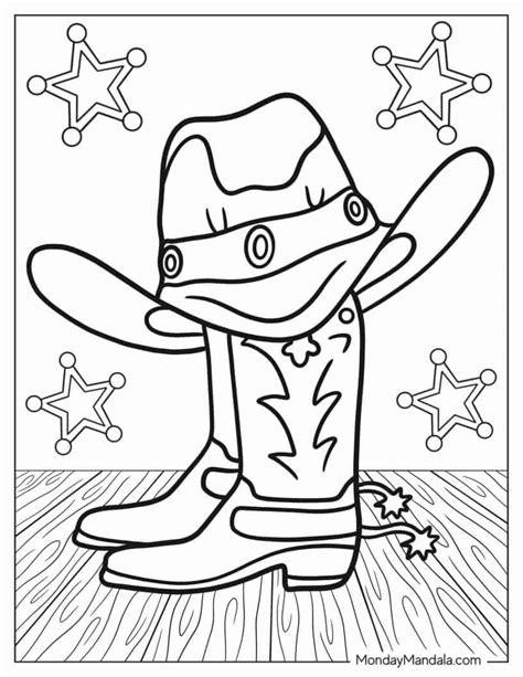Cute Western Coloring Sheets