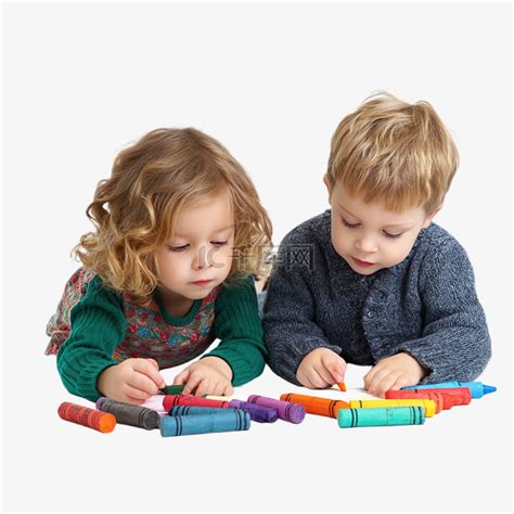 可爱的儿童画彩色蜡笔素材图片免费下载 千库网