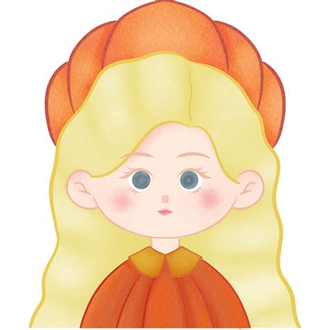 Cute Yellow Haired Girl And Pumpkin Costume 35174705 Png