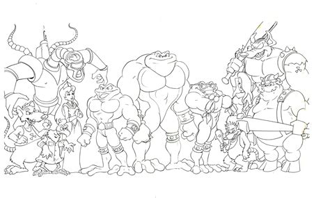 Dark Queen Rash Pimple Zits Princess Angelica And 6 More Battletoads Drawn By Michael