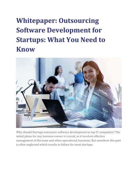 PPT Whitepaper Outsourcing Software Development For Startups What