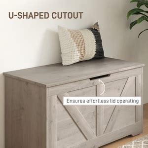 Homcom 100l Wooden Storage Chest With Safety Hinges