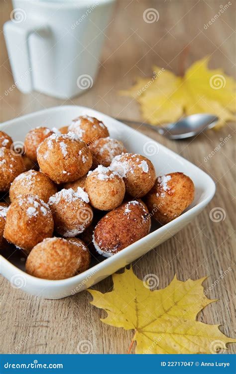 Doughnuts Stock Image Image Of Small Powdered Balls 22717047