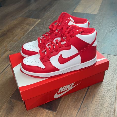 Nike Dunk “championship Red” In 2024 Red Nike Shoes Cute Nike Shoes All Red Nike Shoes