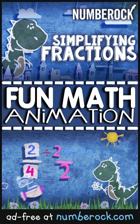 NUMBEROCK Simplifying Fractions Song Video Activities Game Simplifying Fractions Math