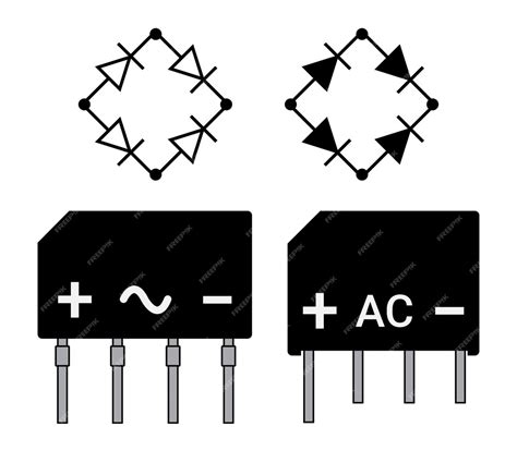 Premium Vector Diode Bridge Rectifier And Symbol Electronic Component Physics Education Science