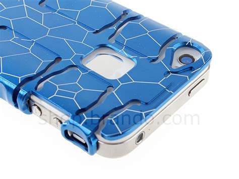 Iphone 44s Ergonomic Metallic Protective Back Case
