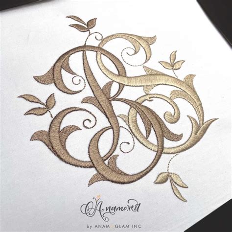 Interlocking B And S Monogram Embroidery Design For Embroidery Machines Bs Or Sb Interlocking