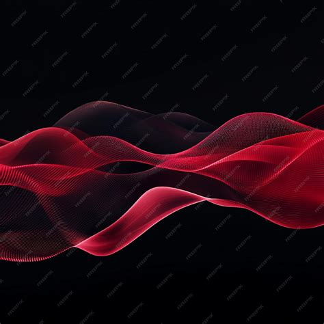 Dynamic Waves Of Red And Burgundy A Visual Representation Of Movement And Depth In Abstract Art