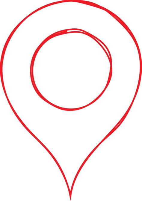 Hand Drawn Map Pointer Pin Clip Art 22186002 Png