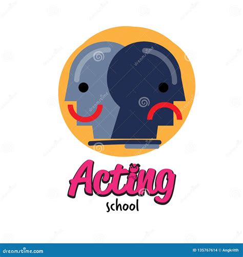Acting School Logo Design Vector Stock Illustration Illustration Of