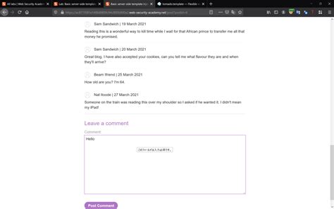 Basic Server Side Template Injection Code Contextをやってみた Shikata Ga Nai
