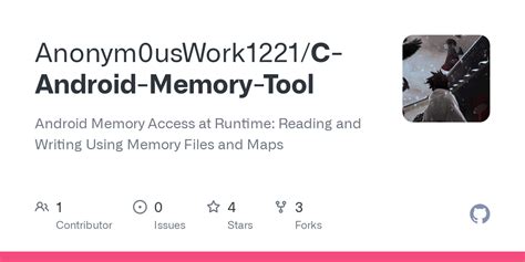 Github Anonym0uswork1221c Android Memory Tool Android Memory Access At Runtime Reading And