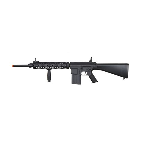 Atlas Custom Works Full Metal Sr 25 Airsoft Aeg Rifle With Stubby Stock