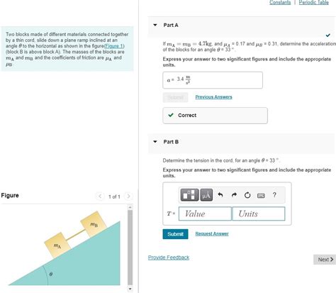 solved constants i periodic table part a two blocks made of different