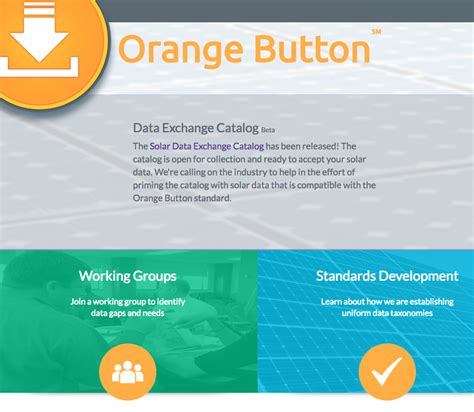 orange button data taxonomy for solar financial reporting launches with