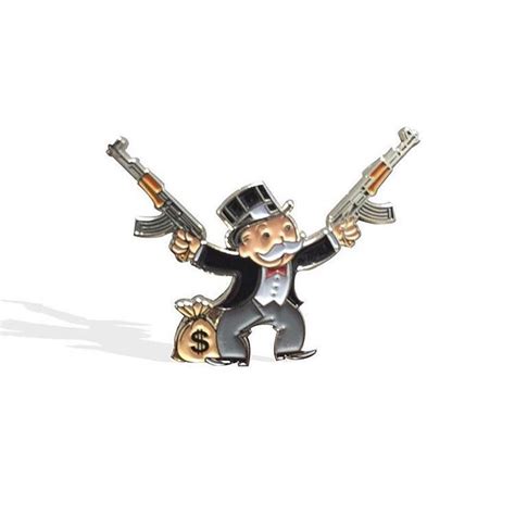 Monopoly Man With Gun