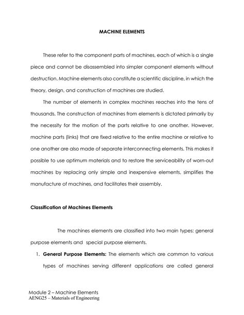 Solution Module 2 Machine Elements Bolts Nuts Screws Couplings