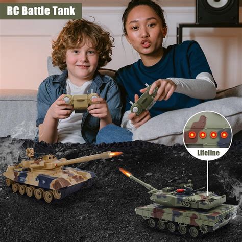 Rc Battle Tank Set Fistone 124 Scale 24g Remote Control T90