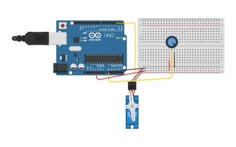 Circuit Design Control De Servo Con Un Potenciometro Tinkercad