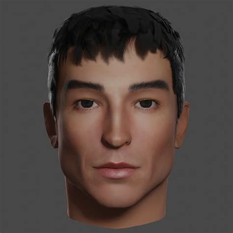 D Model Ezra Miller The Flash VR AR Low Poly CGTrader