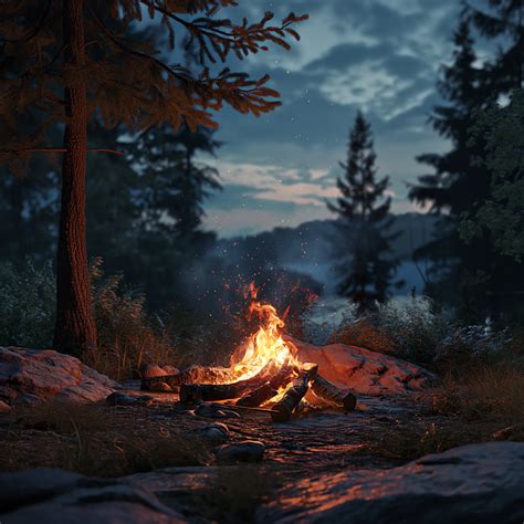 Download Ai Generated Camp Campfire Royalty Free Stock Illustration Image Pixabay