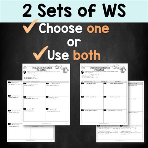 Function Notation Guided Notes And Worksheets Evaluate Functions