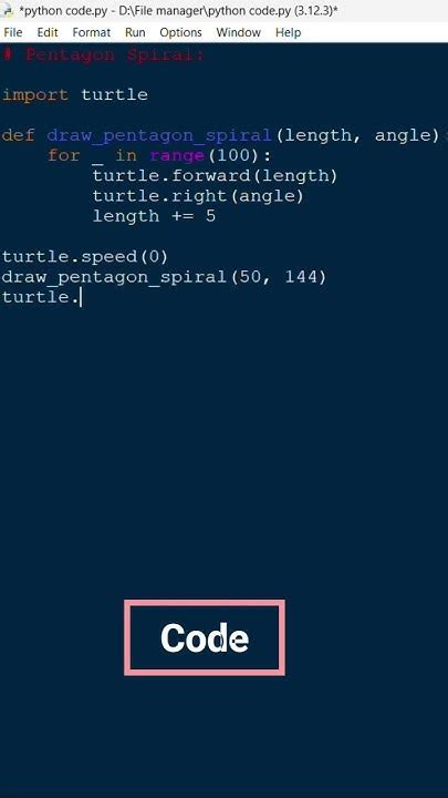 Best Design In Turtle 🐢 By Python Ytshort Coding Turtle Viral