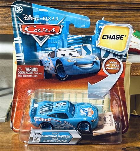 Disney Pixar Cars Dinoco Lightning Mcqueen Celebrity Signature Chase Edition £2452 Picclick Uk