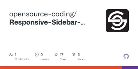 Github Opensource Codingresponsive Sidebar With Dropdown Menu Starter