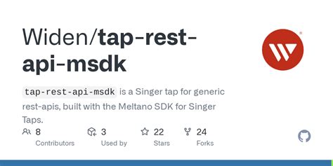 GitHub Widen Tap Rest Api Msdk Tap Rest Api Msdk Is A Singer Tap For Generic Rest Apis