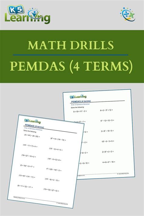 Free Pemdas Worksheets Educational Printable Activities