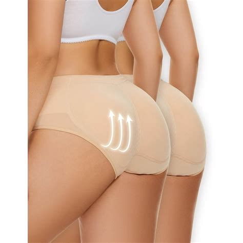 2pcs Skin Butt Lifter Panty For Women Padded Panties With Butt