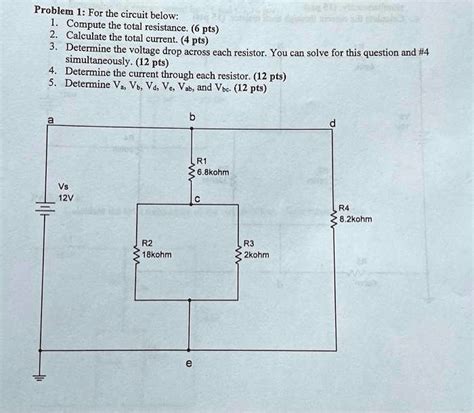 solved problem 1 for the circuit below 1 compute the total