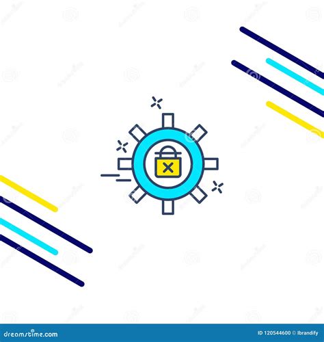Cyber Security Locked Icon Vector Stock Vector Illustration Of Internet Safety 120544600