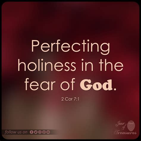 Perfecting Holiness In The Fear Of God