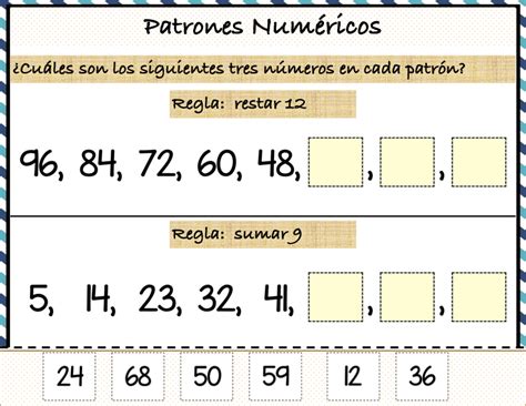 Patrones Numéricos Visual Math