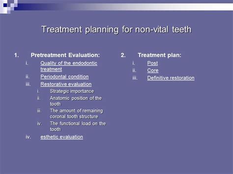 Dentistry Restoration Of Endodontically Treated Teeth
